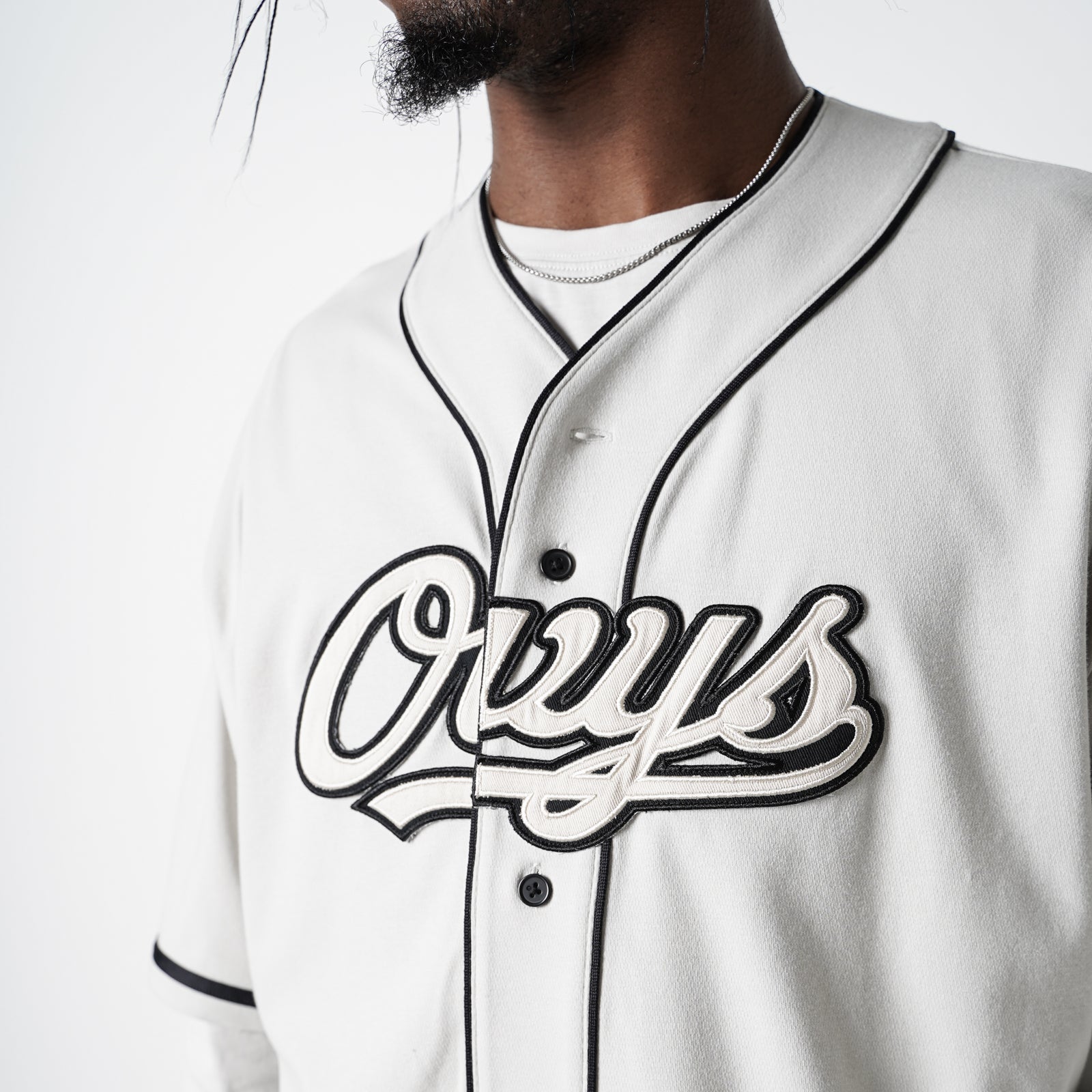 メンズ【ovys公式】オーバーサイズコットンメッシュベースボールシャツ／OVERSIZED C-MESH BASEBALL SHIRT ...