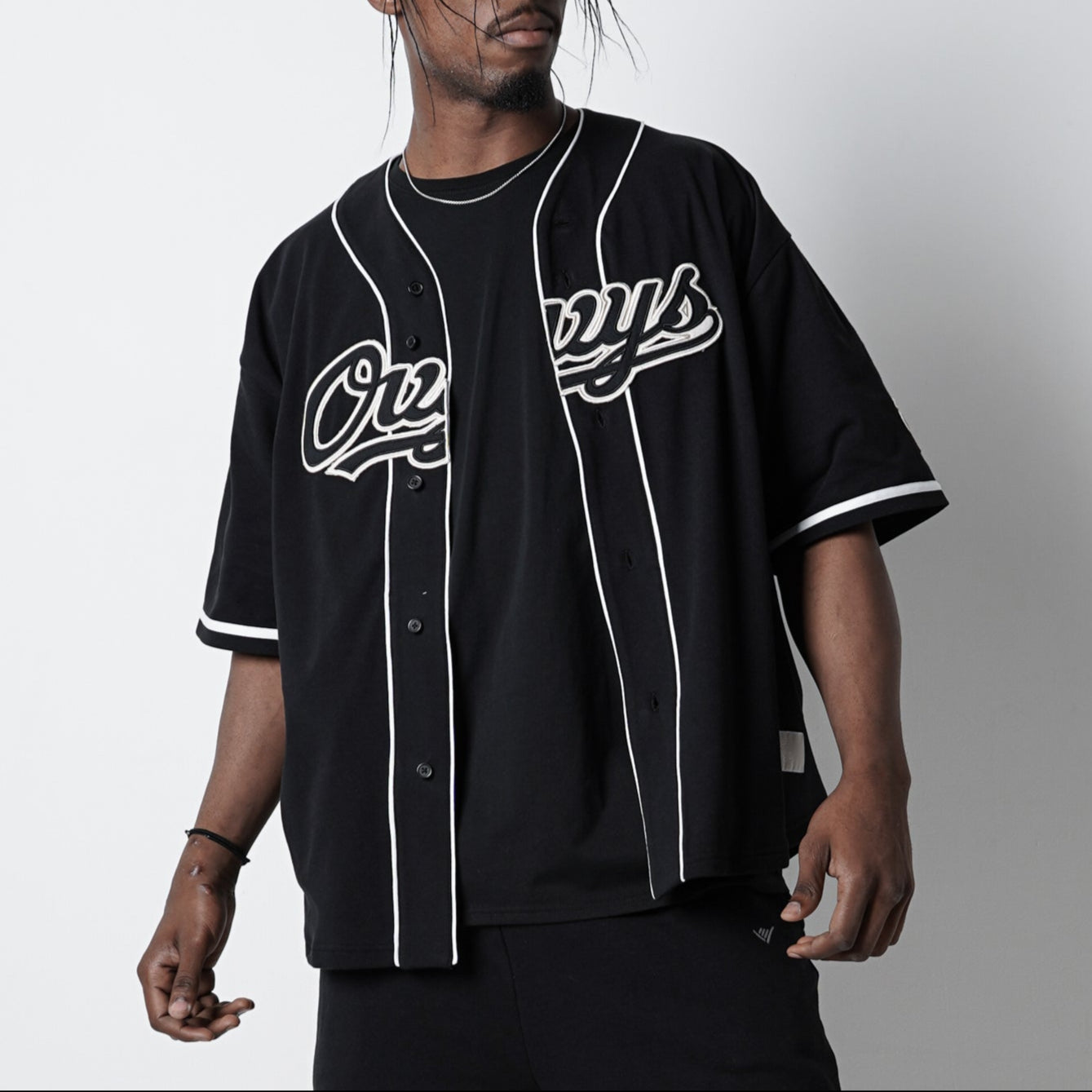 メンズ【ovys公式】オーバーサイズコットンメッシュベースボールシャツ／OVERSIZED C-MESH BASEBALL SHIRT ...